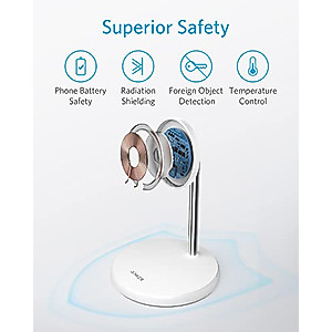 Anker Wireless Charging Stand, PowerWave Select Magnetic Stand Lite with 5 ft USB-C Cable, Charging Stand for iPhone 14 and 13 Series (No AC Adapter)