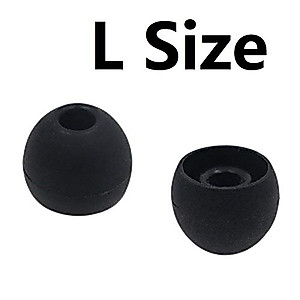 JNSA Silicone Earbuds Ear Tips Covers Gels for Sony MDR Series & Sony XBA Seriese Headphone, SML 3 Size 6 Pairs Sony MDRXB50AP MDR-XB50AP Ear Buds Eartips, 6Pairs Silicone Buds Tips for Sony,Black