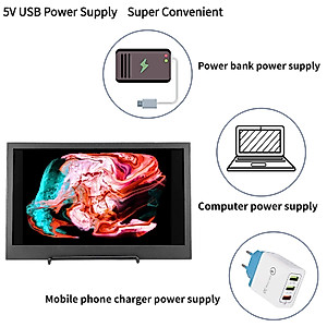 11.6 inch Portable Monitor, HDR High-Definition 16: 9 Screen Display, Support Mini Input Ideal for PS4 Computer Laptops