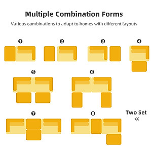 YITAHOME Modular Sectional Sofa for Small Space, Flexible Combination Convetible Couch with Ottoman, Modern Velvet Fabric Loveseat for Apartment Sleeping Room Living Room, Pink