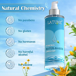 8.5 oz Water Based Lube - Mild Personal Lubricant, Condom Compatible Lube, Water Based Lube Personal Lubricant for Men, Women, and Couples