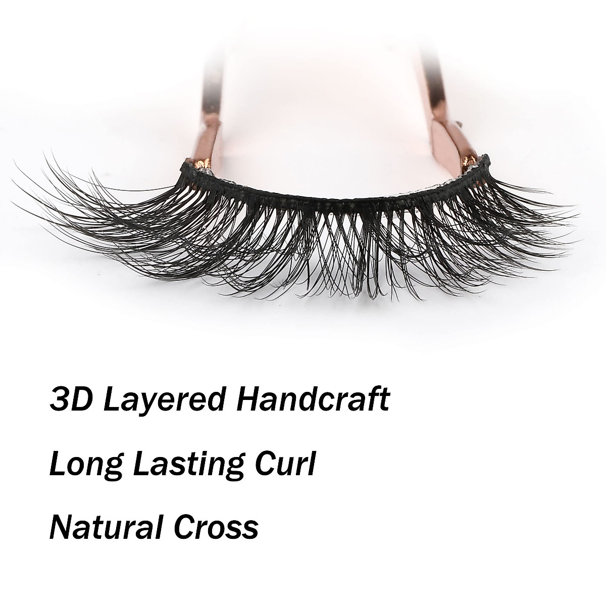 False Eyelashes 14mm Faux 3D Mink Lashes Natural Look Fluffy Cat Eye Wispy Lashes Pack by Kiromiro, 14 Pairs