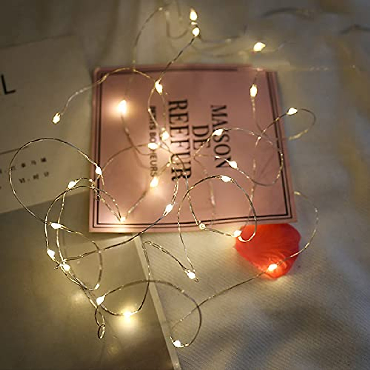 KBSN LED String Lights, Solar String Lights, Copper Wire Solar Garden Lights with 8 Modes, Waterproof Indoor/Outdoor Fairy Lights for Garden, Home, Wedding, Party