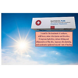 Panthenol Plus - Cream for Skin care and Sun burn - A moisturizing and nourishing cream for irritated and Dry Skin