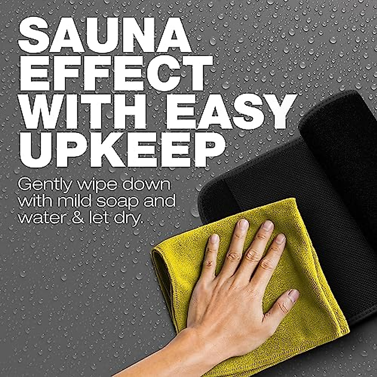 ActiveGear Waist Trimmer Belt for Stomach and Back Lumbar Support, Medium: 8" x 42" - Yellow