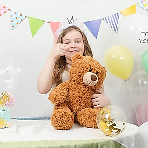 Tezituor Small Teddy Bear Stuffed Animals 18inch, Cute Little Teddy Bear Plush Toys for Kid Girl Boy (Brown)