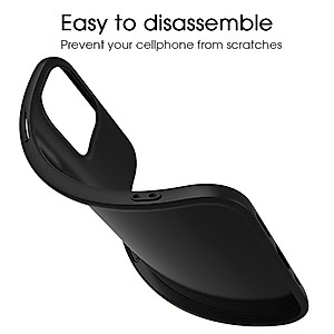 X-level Compatible iPhone 13 Pro max Case Slim Fit Ultra-Thin [Guardian Series] Soft TPU Matte Finish Coating Phone Cases Lightweight Back Cover Grip for iPhone 13 Pro max 6.7" (2021)-Black