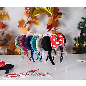 Pengup Heaband Holder Organizer,Acrylic Hair Band Ear Display Stand Jewelry Storage for Show Selling.