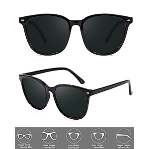 FIMILU 2 Packs Sunglasses for Women Polarized UV400 Protection Lens Big Frame Fashion Glasses Trendy Stylish Shade