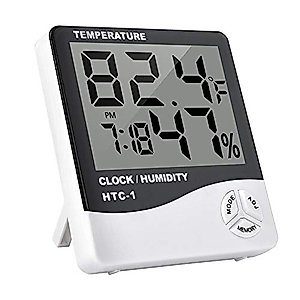 Preciser(TM) Multi-function Indoor Room LCD Electronic Temperature Humidity Meter Digital Thermometer Hygrometer Weather Station Alarm Clock