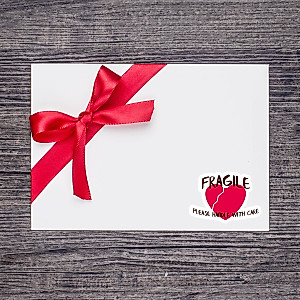 Fragile Please Handle with Care Stickers,Thank You Stickers,Handmade Stickers,Small Shop Stickers,Envelopes Stickers for Small Business, Online Retailers,Handmade Goods,500 Labels Per Roll
