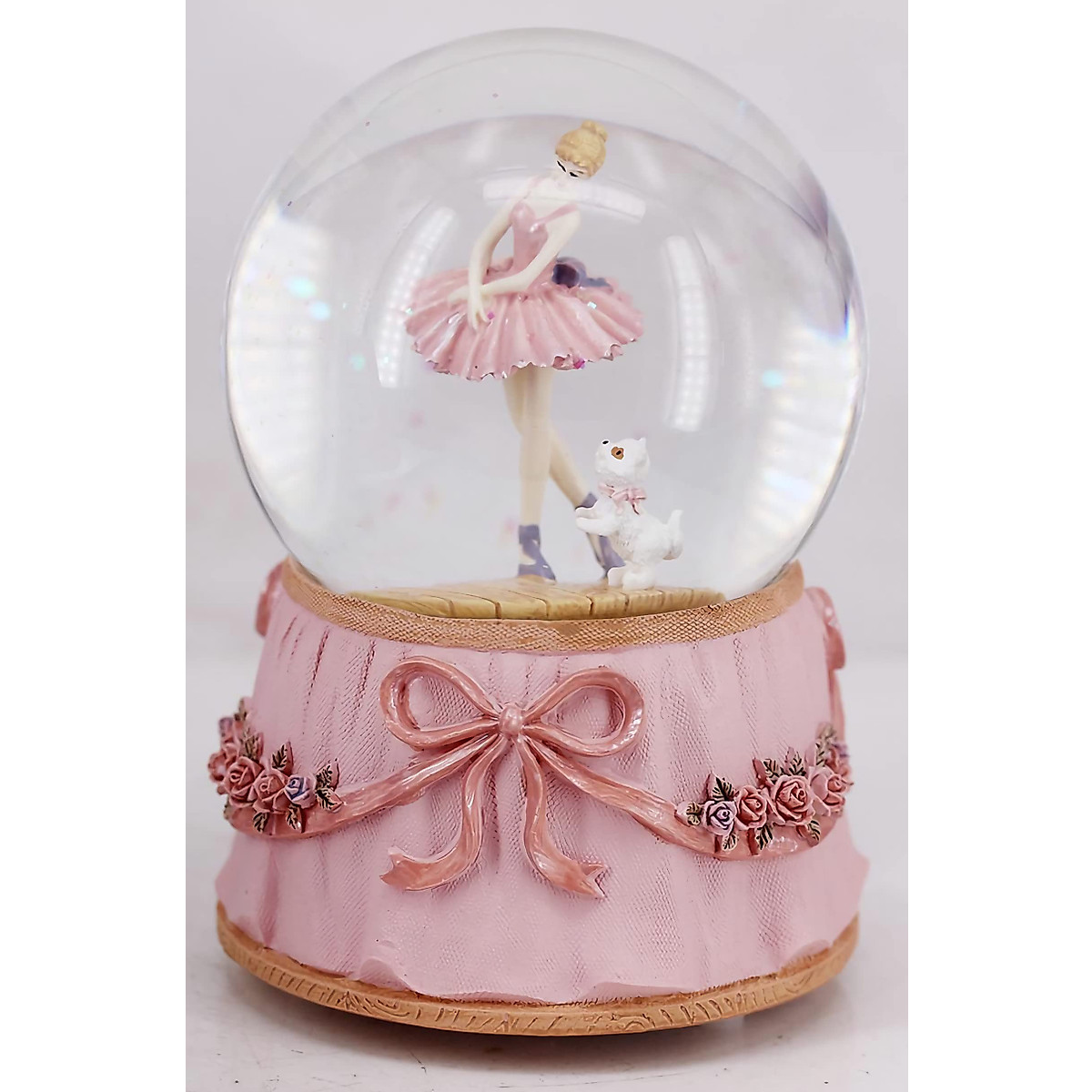 Singeek Ballerina Snow Globe Plays Swan Lake Ballet Tune,Christmas Music Snowglobes Ballet Recital Gifts (Dance with Swan)