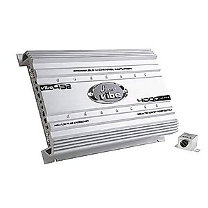 Premium Lanzar Car Audio, Amplifier Car Audio, Car Stereo Amplifier, 4,000 Watt, 4-Channel, Mosfet Amplifier, RCA Input, Subwoofer Bass Control, Power Amp, LED Indicator, Car Electronics