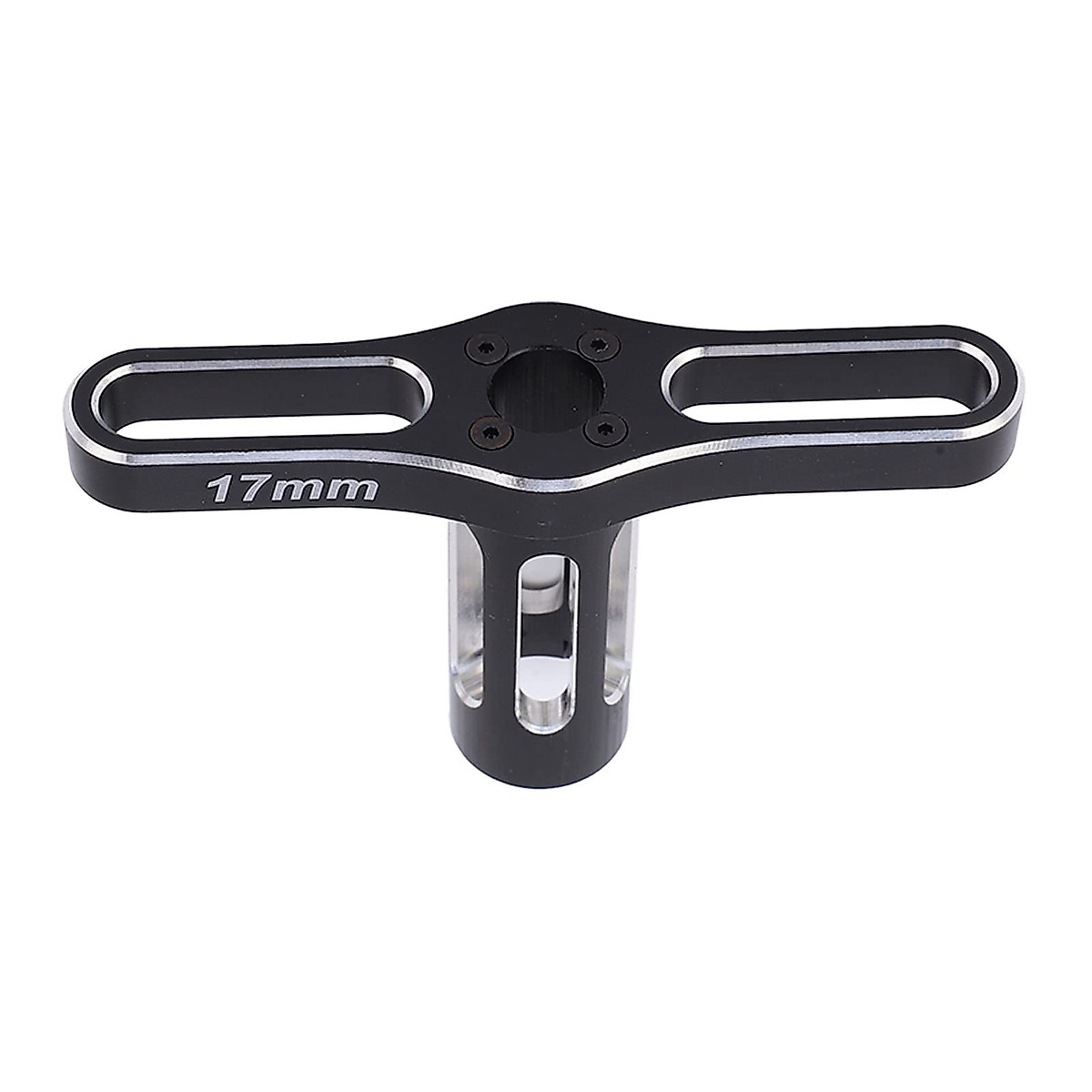 Dilwe RC Hex Nuts Sleeve Wrench, Aluminum Alloy 17mm Hex Sleeve Wrench for 1/8 1/10 RC Off Road Car Wheel RC Accessories