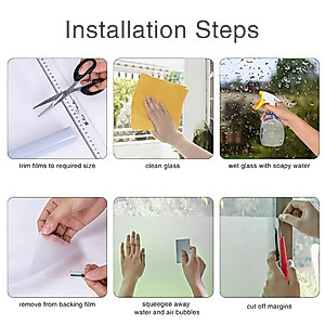 Window Privacy Film Opaque Window Stickers Decorative Windows Film Privacy Tree Stained Glass Window Stickers No Glue Static Cling Frosted Window Film Glass Window Decals (Size : 40x100cm)