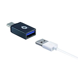 Conceptronic HUBBIES04B 4-Port USB 3.0 Hub and OTG Adapter for USB-C