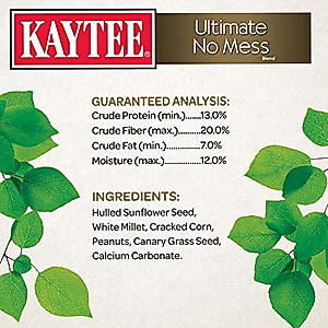 Kaytee Wild Bird Ultimate No Mess Wild Bird Food Seed For Cardinals, Finches, Chickadees, Nuthatches, Woodpeckers, Grosbeaks, Juncos and Other Colorful Songbirds, 9.75 Pound