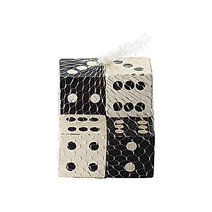 Decorative Mango Wood Dice (Set of 6 Pieces)