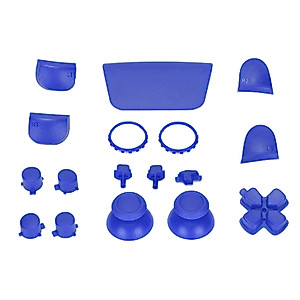 Key Replacement Shell, Transparent Portable Durable Sensitive Buttons Replacement Button Set for PS5 Gamepad Handle Accessories for PS5 Controller(blue)