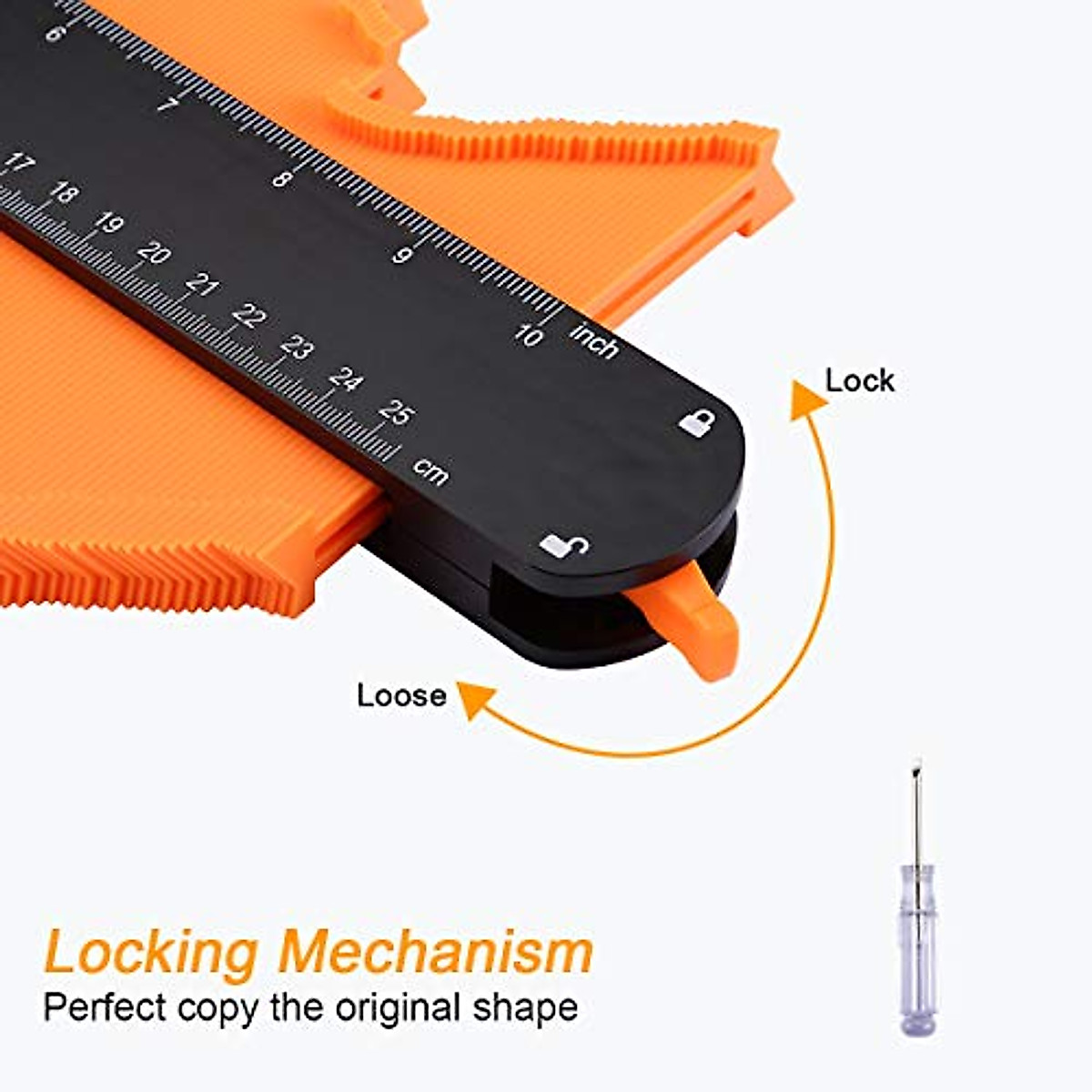 Contour Gauge, 10" and 5" Contour Duplicator with Lock, Outline Measuring Profile Gauges for Trim, Molding, Precise Irregular Shape Duplicator