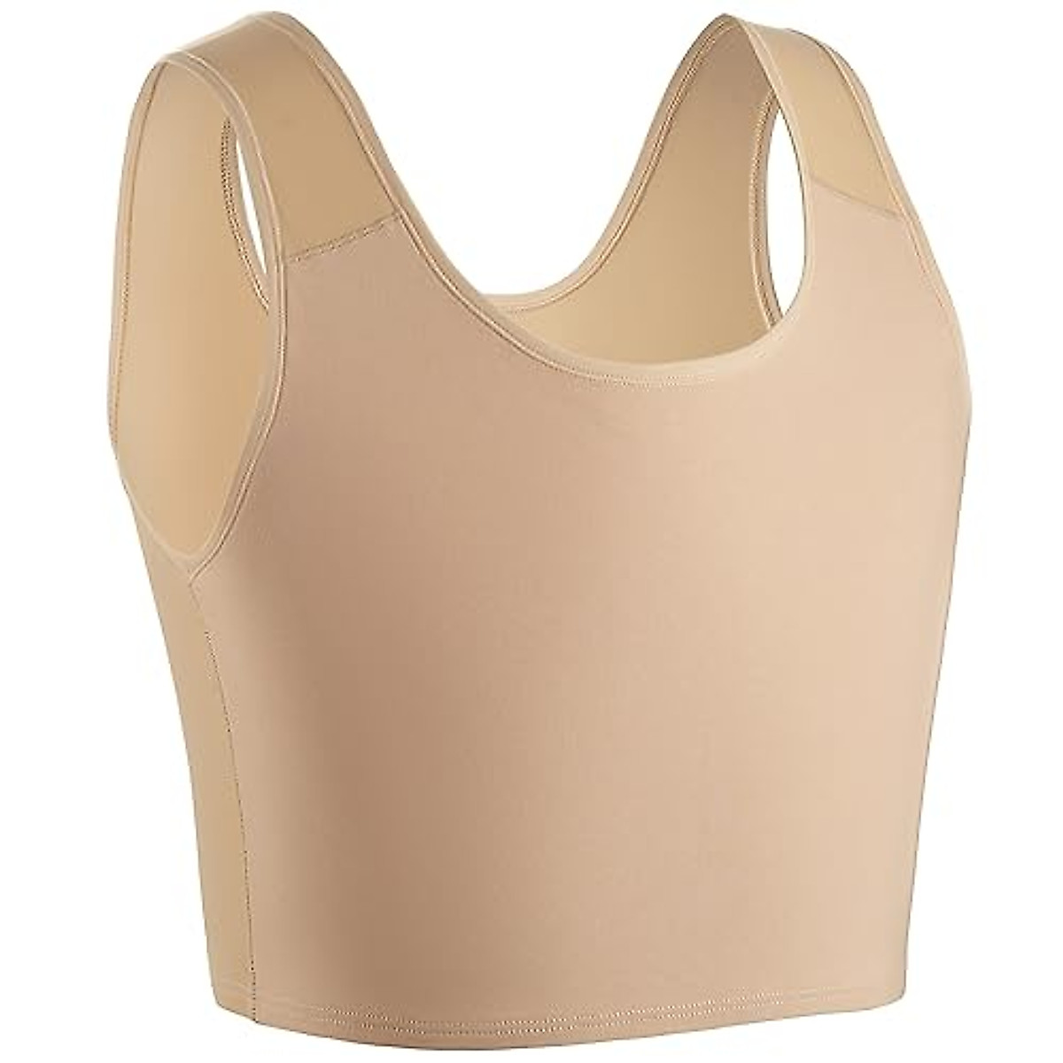 XUJI Women Transgender FTM Breathable Half Chest Binder (K, L)