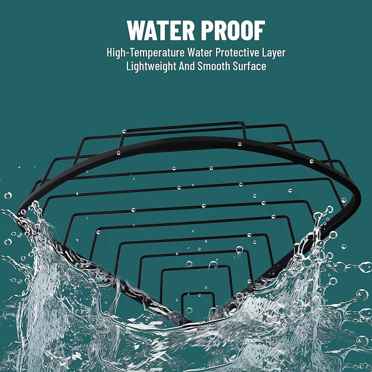 Stainless Steel Wall Mount Shower Caddy, Single Hook & Bath Wipe | Waterproof Durable Corner Shower Rack for Bathroom |Space Saving Bathroom Organizer & Storage for Shampoos Soap Bath Items | Black