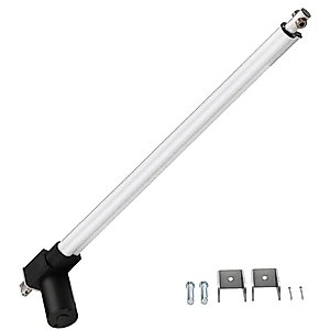 JQDML 32 Inch 32" Long Stroke Linear Actuator 12V 1320lbs/6000N Heavy Duty Speed 0.2"/sec Electric Actuator with Mounting Brackets for Massage Bed, Table Lift, Window Opener,Door Opener
