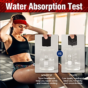 Towel Headband Fashion Sweatbands Sports Headband Soft Organic Cotton Outdoor Head Sweat Band for Men & Women Yoga Exercise