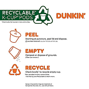 Dunkin' Decaf Medium Roast Coffee, 88 Keurig K-Cup Pods