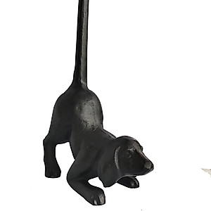 WINTENT Cast Iron Paper Towel Holder Stand (Dog-Black)