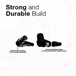 COLUBER CABLE Right Angle XLR Female to 1/4" TS Male - 50 Feet - Purple - Pro 3-Pin Microphone Connector for Powered Speakers, Audio Interface or Mixer for Live Performance & Recording
