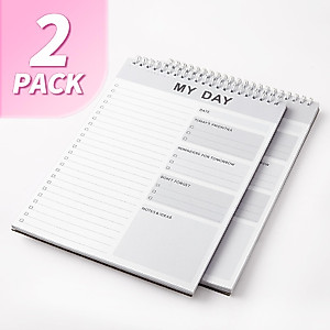To Do List Notebook for work, 52 Sheets Tear-Off Planning Note Pad 7.5"×10.2", Office Planner, Daily Checklist Notebook, Desk Organization, Office Productivity (Grey)