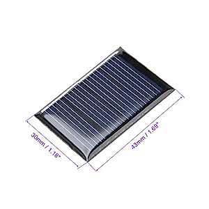 DMiotech 5 Pack 2V 60mA 43mm x 30mm Mini Solar Panel Cell for DIY Electric Power Project