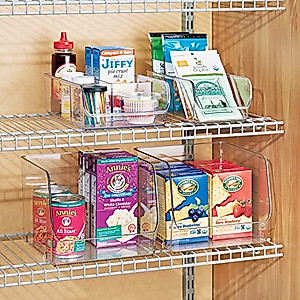 iDesign Linus Spice Packet Organizer Bin for Kitchen Pantry, Cabinet, Countertops - Clear Large