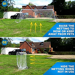 Open Goaaal Soccer Goal Net & Soccer Backstop Net with Rebounder - Soccer Nets for Backyard All in One & Practice Targets - Soccer Goals for Backyard - Large Size (2 Pack)