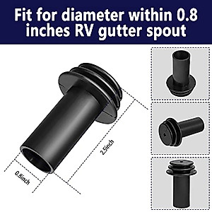 4pcs RV Gutter Spout Protector,RV Cover Protective Sleeve,RV Rain Gutter Spout Covers Protects Spout Ends from Gutter Spout Damage (4.5cm Long)