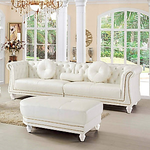 Mysummer Set of 4 Solid Wood Bun Furniture Legs 3.54 inch Tall White Finished M8 Replacement Furniture Feet Sofa Legs with Pre-Drilled 516 Inch Bolt and Mounting Plate and Screws for Couch Sofa