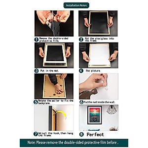 WKDP 12x16inch Frames for Diamond Painting Picture 30x40cm Diamond Art Frame 10x14inch/25x35cm with Mat or 12x16inch/30x40cm Canvas Size without Mat, Poster Frame Photo Frame Wood Frame Black (FK002)