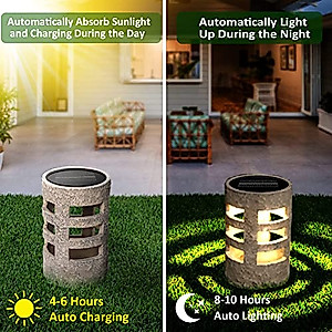 4 Pack Solar Garden Lights Outdoor Waterproof LED, Solar Rock Lights, Solar Yard Lights,Patio Decorative Landscape Lights Christmas Decor,Walkway Solar Lights For Pathway Grassland Backyard Driveway