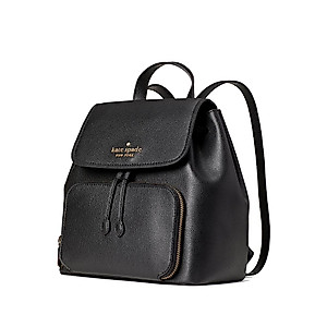 Kate Spade New York Darcy Flap Fashion Leather Backpack (Black) Medium