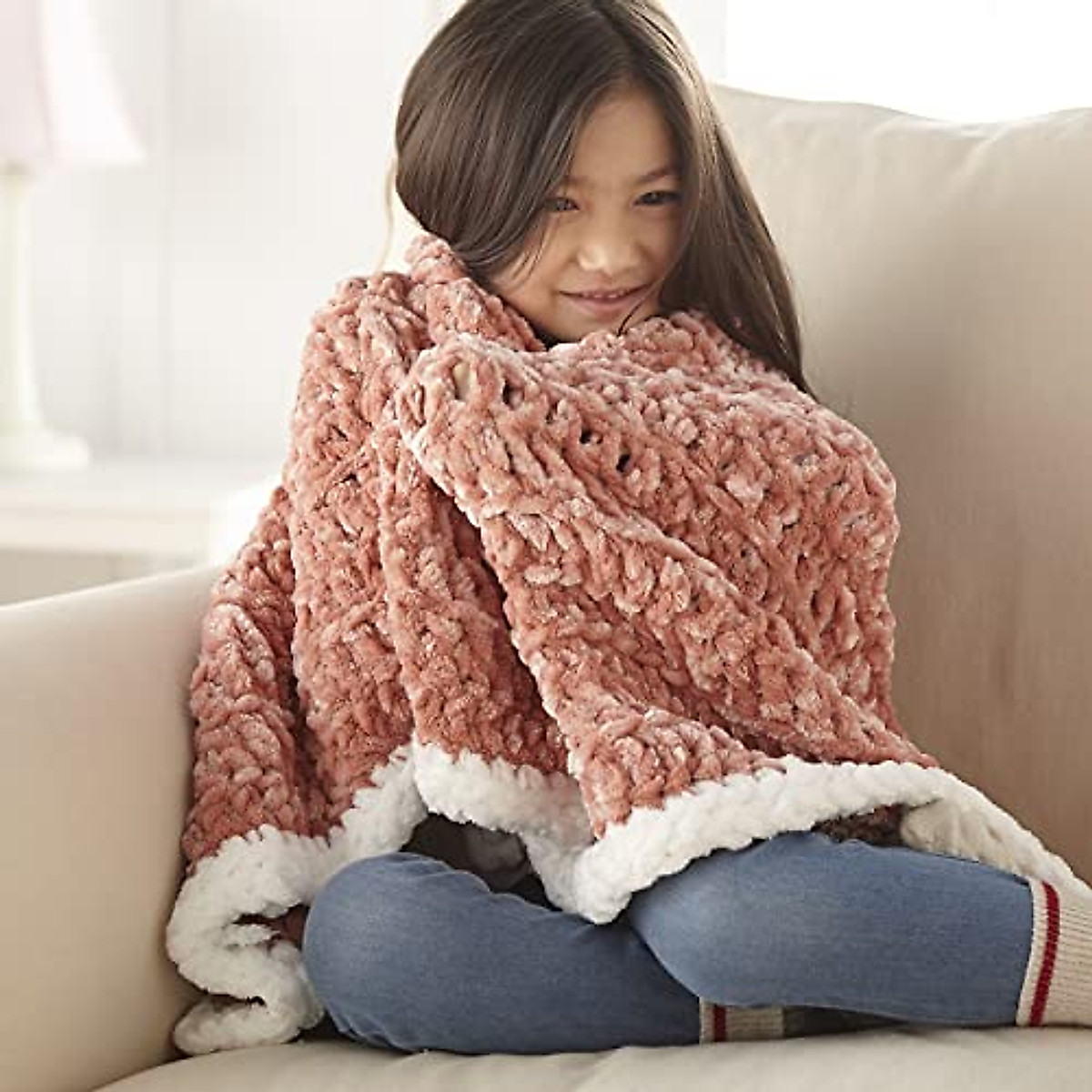 Crafted By Catherine Luxe Velvet Solid Yarn - 2 Pack (98 Yards Each Skein), Dark Teal, Gauge 6 Super Bulky