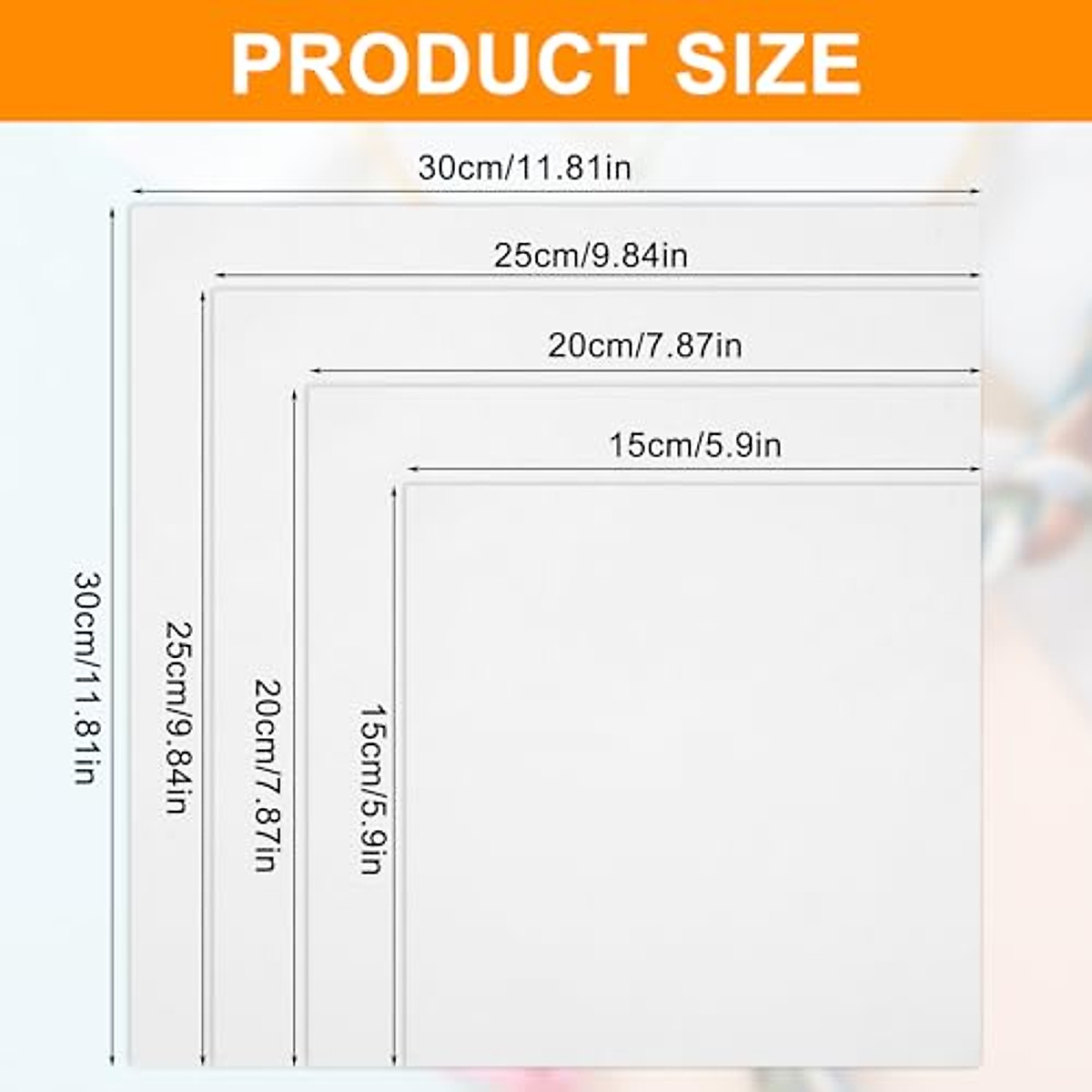 12 Pcs White Embroidery Fabric Squares Pre-Cut Embroidery Cloth Fabric Natural Cotton Fabric for Embroidery 4 Sizes Cross Stitch Fabric Classic Aida Cloth for Craft Garment Embroidery(5.9 to 11.8inch)