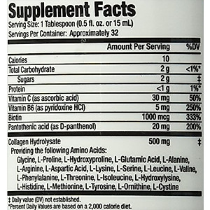 Rejuvicare Liquid Collagen Beauty Formula with Amino Acids, Protein and Biotin, Delicious Grape Flavor, Purple 16 oz ,32 servings