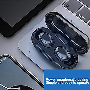 V2 Binaural Wireless Bluetooth Sports Earbud, Portable True Wireless TWS Private Mode Stereo Headphones in Ear Built in Mic Headset with Charging Box 70 Hours Standby for Running, Workout, Gym