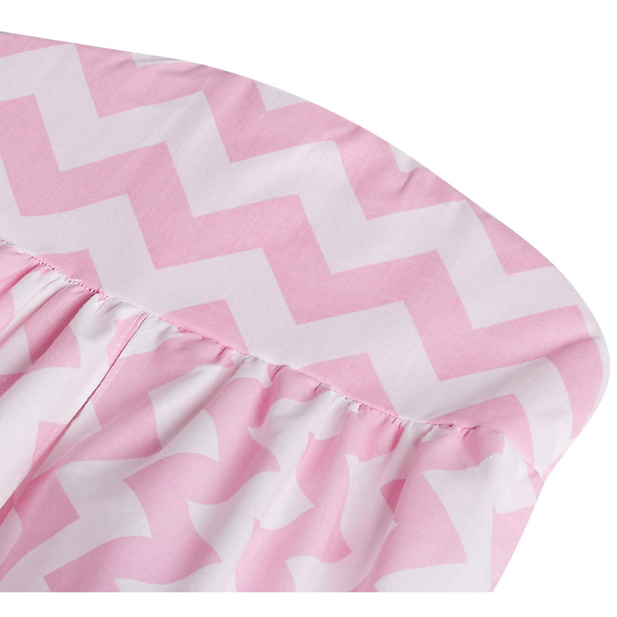 Baby Doll Bedding Chevron Dot Diaper Stacker, Pink
