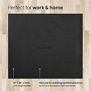 Naboso Standing Desk Mat - Barefoot Textured Anti Fatigue Mat for Home Office & Kitchen to Reduce Foot and Joint Pain
