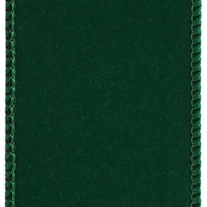 Homeford Christmas Royal Velvet Solid Wired Ribbon, 2-1/2-inch, 10-Yard, Emerald Green