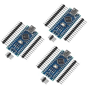AOICRIE 3pcs Nano V3.0 ATmega328P CH340G 5V 16M Mini USB Micro Controller Board Development Board with PIN Headers Pin Unsoldered (3PCS Nano V3.0 ATmega328P)