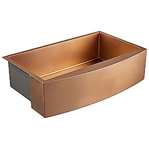 Signature Hardware 944649-33 Atlas 33" Farmhouse Single Basin Stainless Steel Kitchen Sink