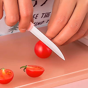 ANTAOCI Household and Outdoor Chef's Knives, 3 Piece 3-inch Ceramic Knife Sets with Protective Sleeves, Vegetarian Knives and Paring Knives